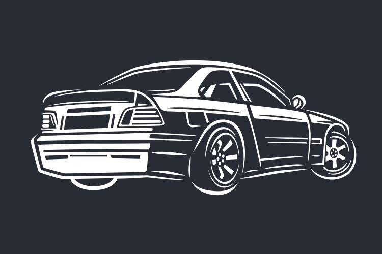 Car street racing Royalty Free Vector Image - VectorStock