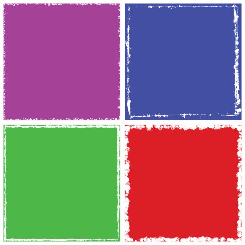 Four color frames Royalty Free Vector Image - VectorStock