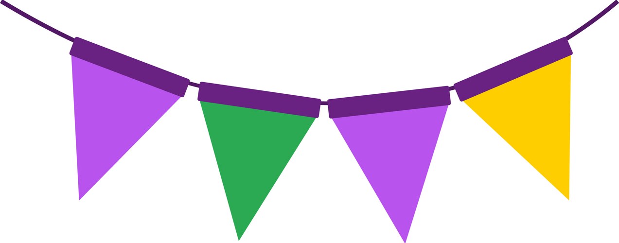 Mexican yellow garland hanging Royalty Free Vector Image