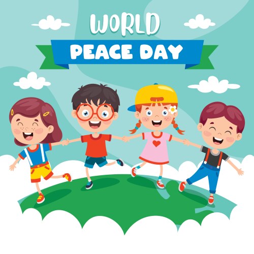 Happy children around the world Royalty Free Vector Image