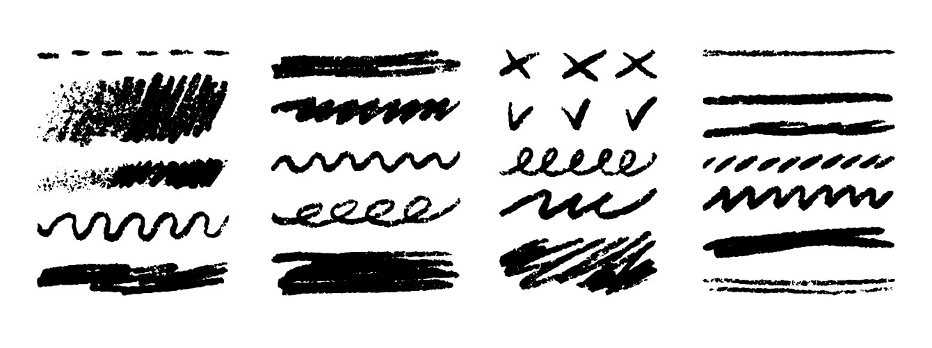 Grunge lines hand drawn rough strokes texture Vector Image