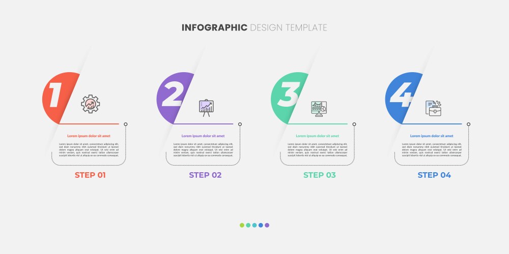 Infographic 4 step timeline journey calendar Vector Image