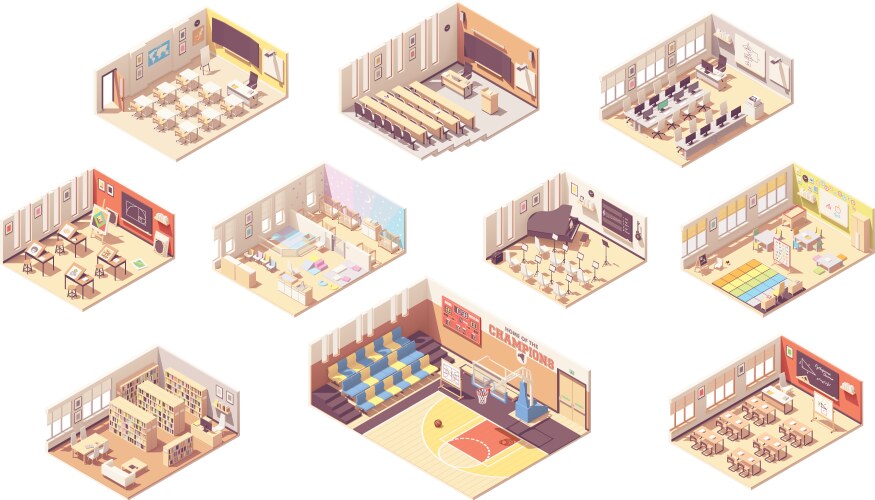 Classroom Isometric Vector Images (over 3,700)