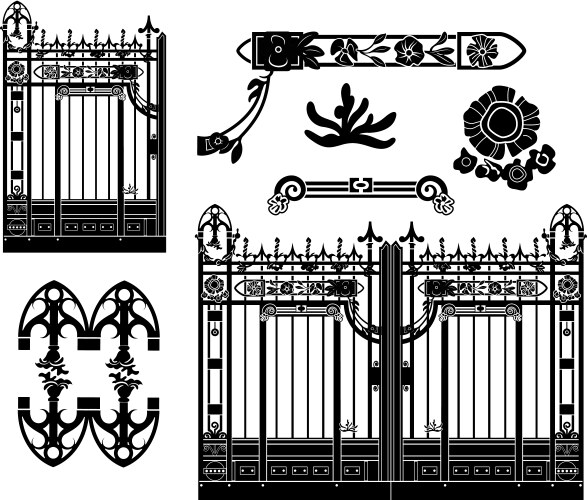 Gate and fences Royalty Free Vector Image - VectorStock