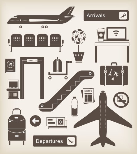 Airport ramp icon Royalty Free Vector Image - VectorStock