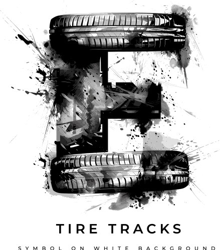 Tire font letter g on a white background Vector Image