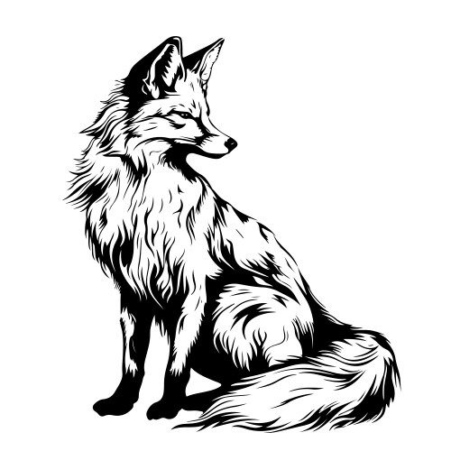 Fox Line Drawing
