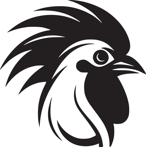 Rooster - minimalist and simple silhouette Vector Image