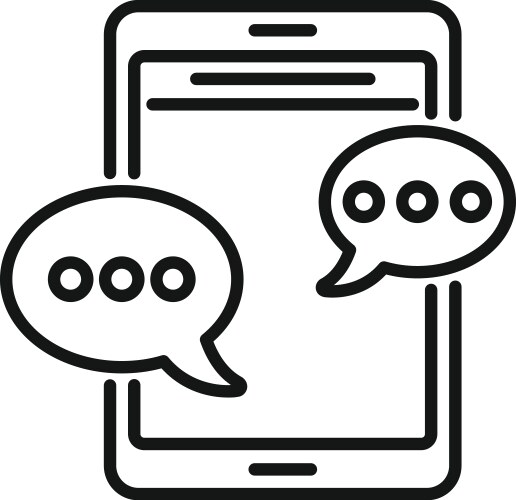 Smart online help icon flat support chat Vector Image