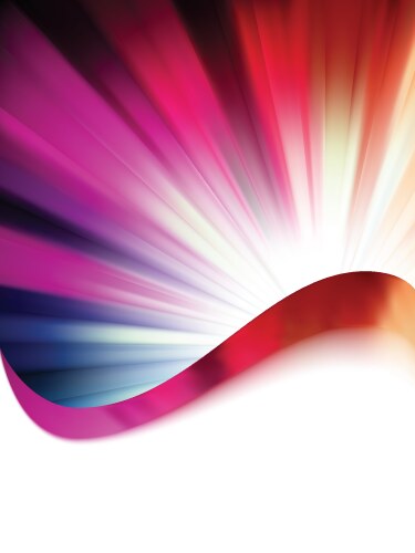 Colored wavy rays abstract decorative background Vector Image