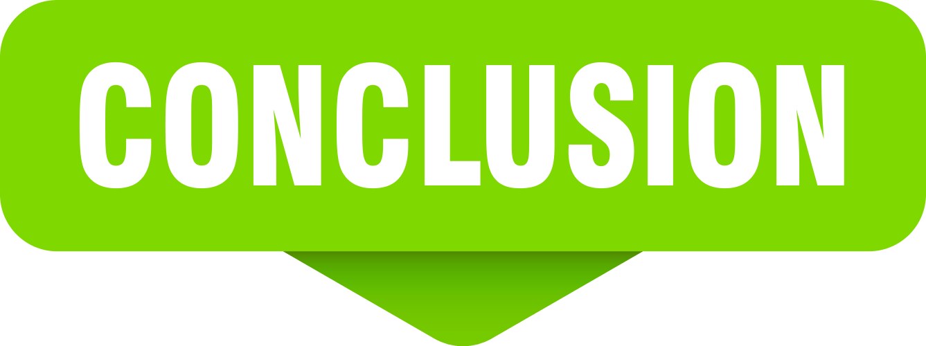 Conclusion sticker sign on transparent Royalty Free Vector