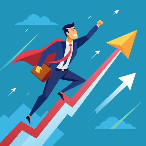 Forward positivity growth mindset or success Vector Image