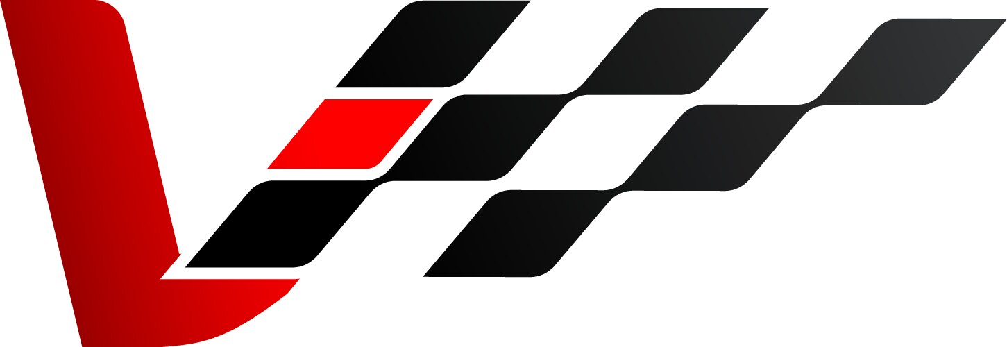 Letter k with racing flag logo Royalty Free Vector Image