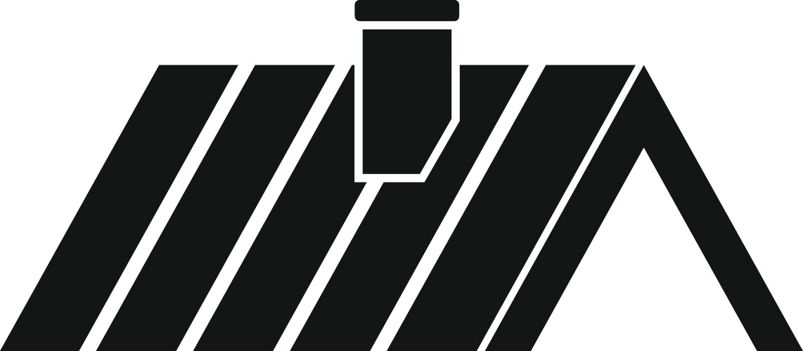 Metal roof icon simple building Royalty Free Vector Image