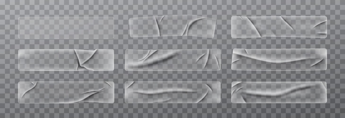 Transparent adhesive tapes Royalty Free Vector Image