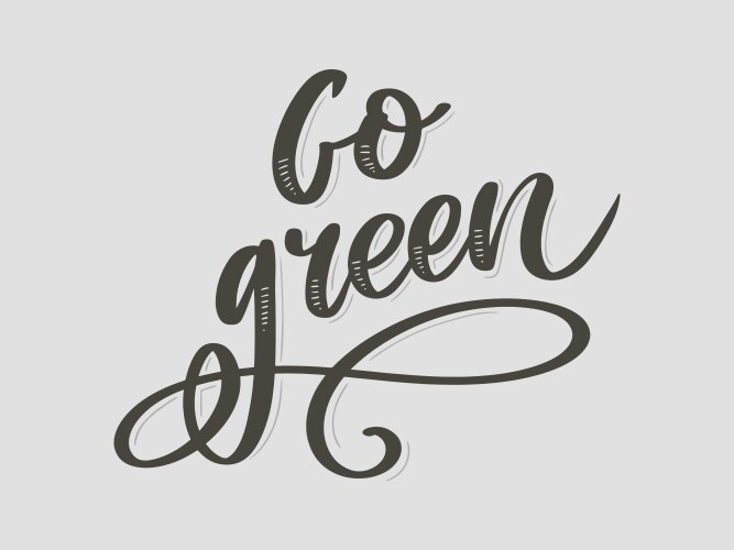 Go green creative eco concept nature friendly Vector Image