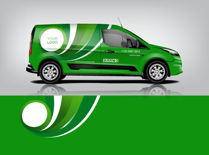 Van wrap design sticker and decal Royalty Free Vector Image