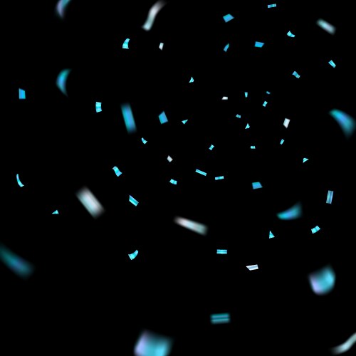 Celebration background with confetti and ribbons Vector Image