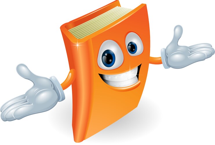 Cartoon book character Royalty Free Vector Image