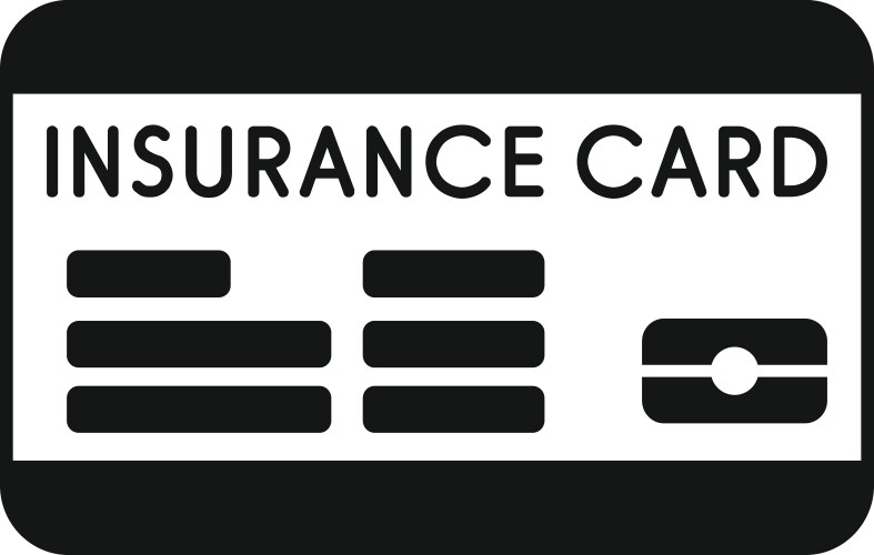 Insurance card icon representing health coverage Vector Image