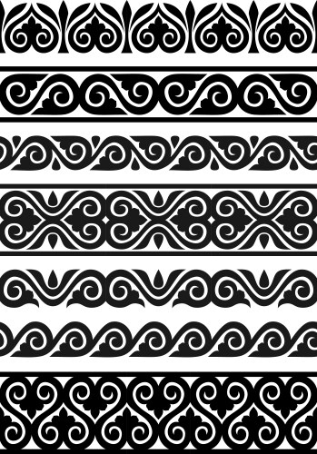 Embroidery borders Royalty Free Vector Image - VectorStock