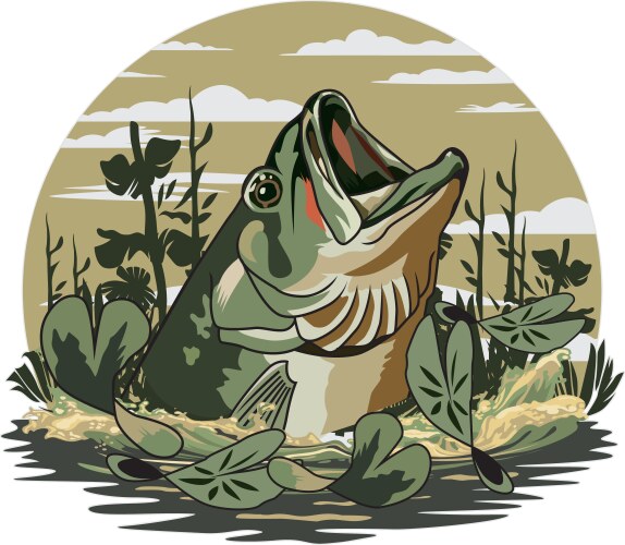 Bass Fishing Vector Images (over 7,800)