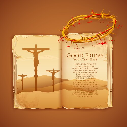 Jesus christ crucifixion on good friday Royalty Free Vector