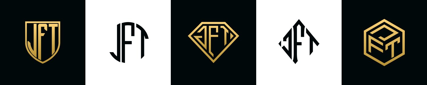 Initial letters jri logo designs bundle Royalty Free Vector