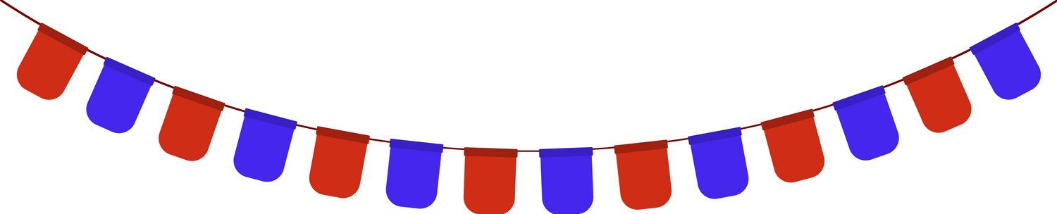 Party garland with triangle flags Royalty Free Vector Image