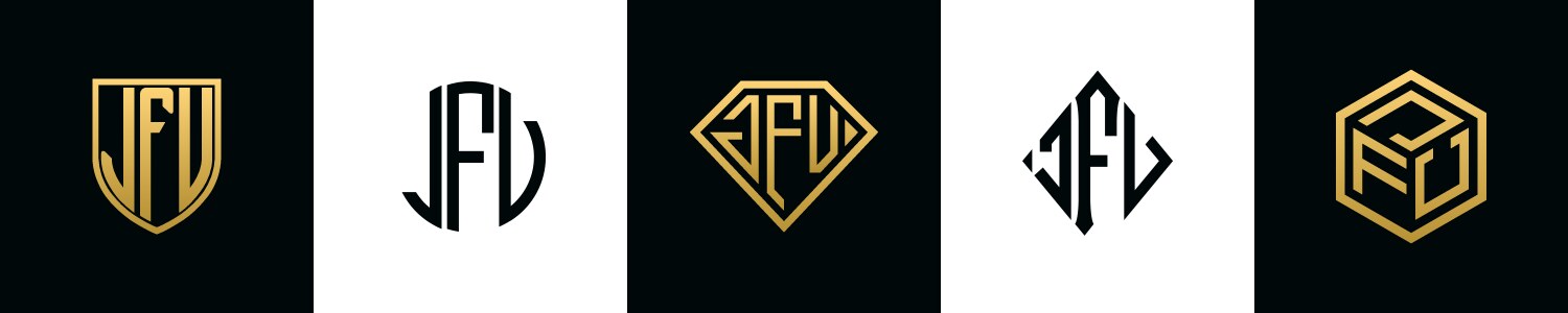 Initial letters jwt logo designs bundle this Vector Image