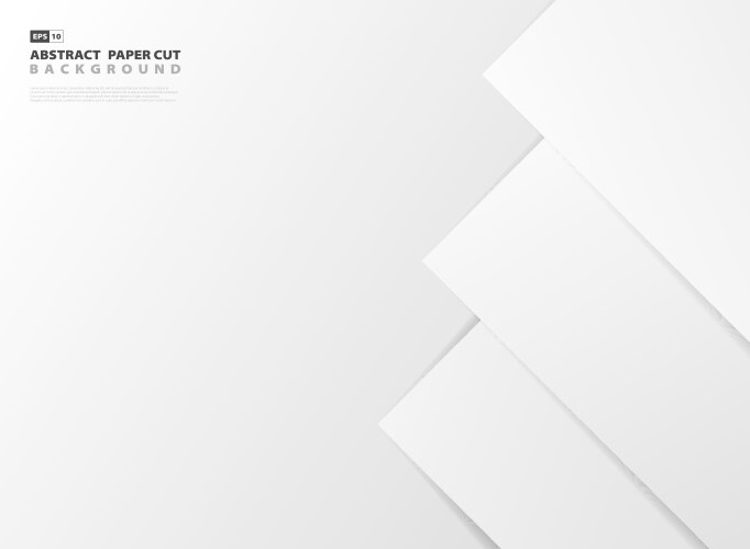 Abstract minimal style of gradient white papercut Vector Image