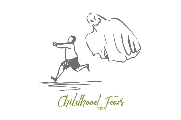 Scary ghost in form rags Royalty Free Vector Image