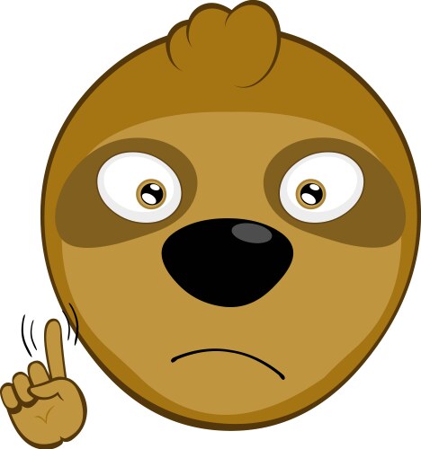 Head man hand saying no gesture Royalty Free Vector Image