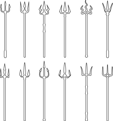 Trident Outline Vector Images (over 1,500)
