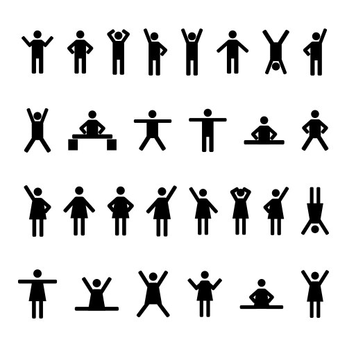 Stick Figure Poses Outline Vector Images (over 330)