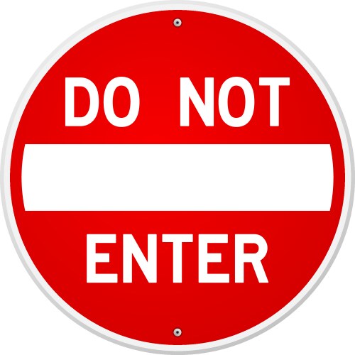 Do not Enter Vector Images (over 3,400)