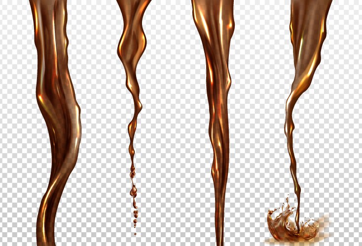 Cola drops realistic soda droplets glossy beer Vector Image