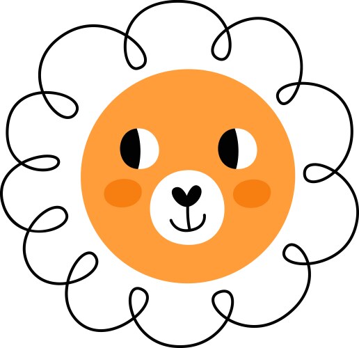 Lion head outline Royalty Free Vector Image - VectorStock