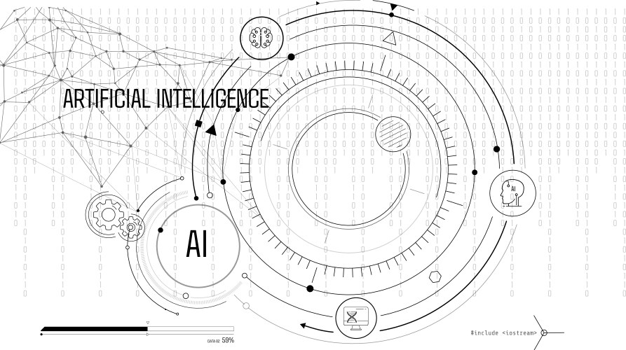 Artificial intelligence science and technology Vector Image