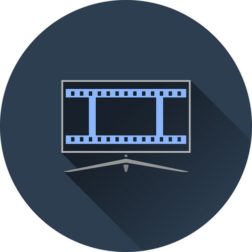 Cinema tv screen icon Royalty Free Vector Image