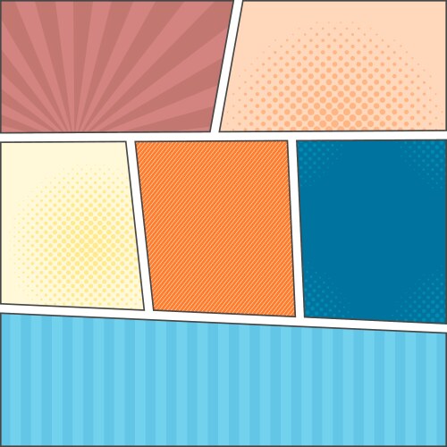 Comic page layout funny comics striped scrapbook Vector Image