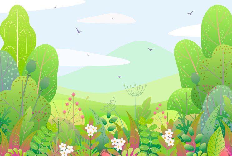 Nature background border Royalty Free Vector Image