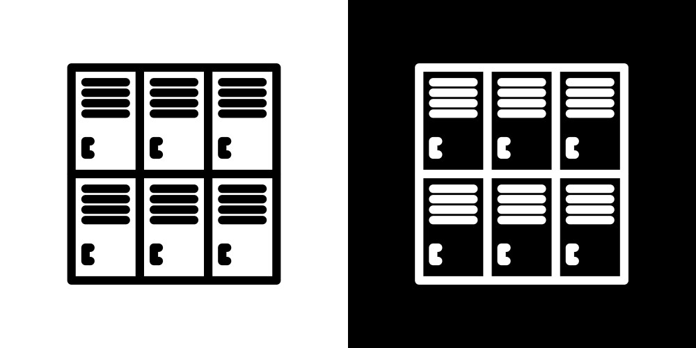 Locker icon set on white background Royalty Free Vector