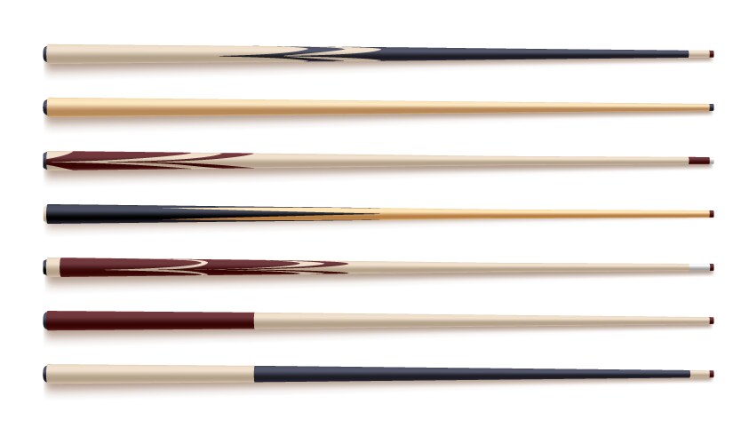 Billiard cues Royalty Free Vector Image - VectorStock