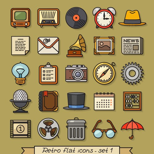Retro tv icon Royalty Free Vector Image - VectorStock