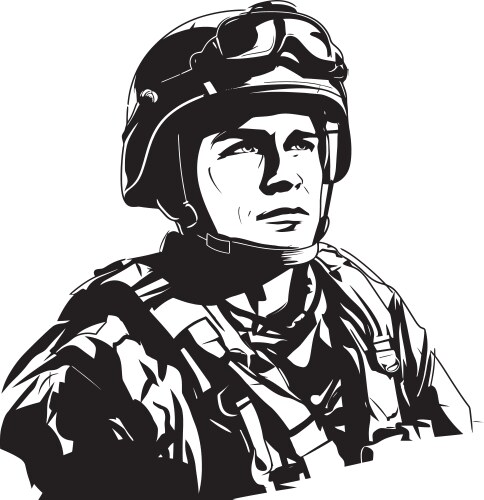 Ninja commando black logo for elite soldiers Vector Image