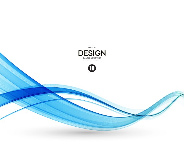 Abstract blue and white wave background a flow Vector Image