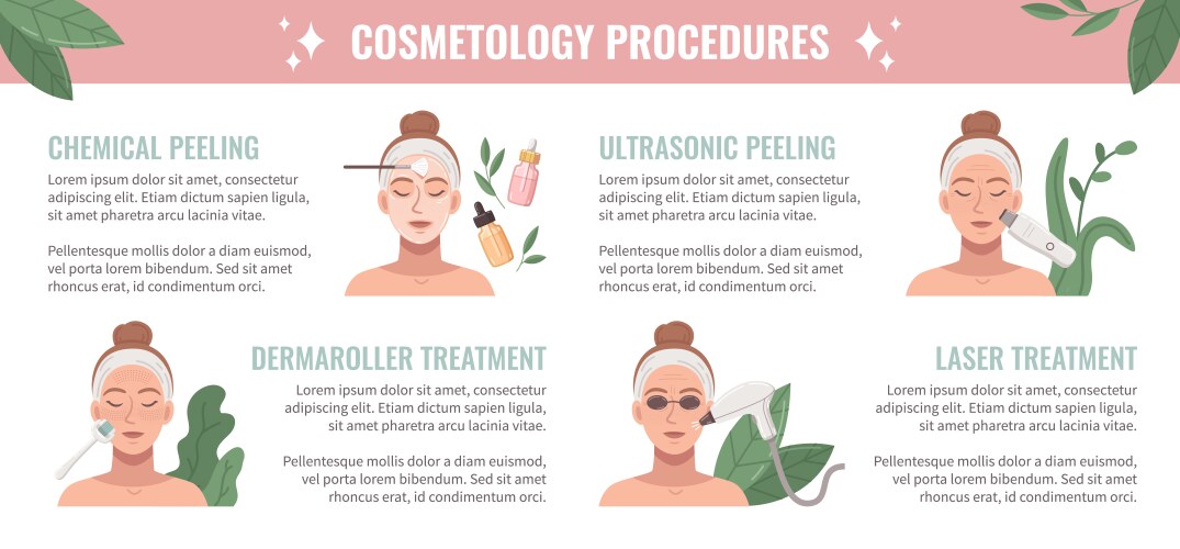Cosmetology and woman beauty salon poster Vector Image