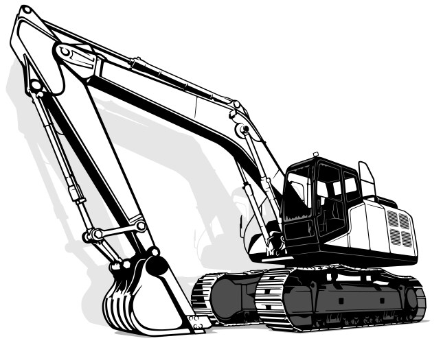 Excavator Sketch Vector Images (over 1,900)