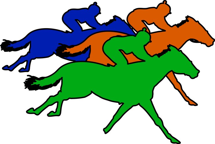 Boy riding a war horse dodging arrows doodle icon Vector Image
